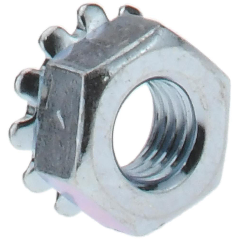 Value Collection - 1/4-28, Zinc Plated, Steel K-Lock Hex Nut with ...