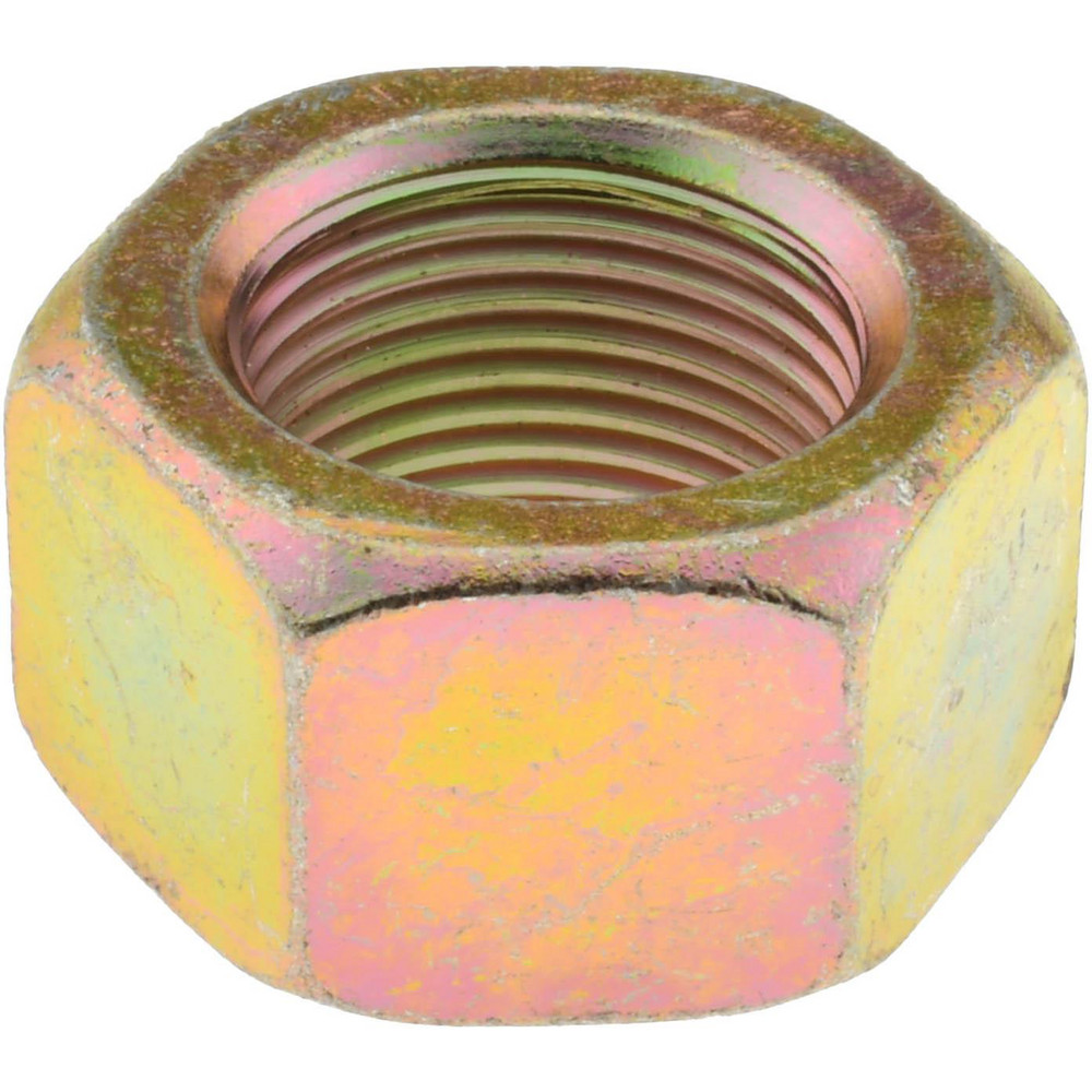 Value Collection - Hex Nut: 1-14, Grade SAE J995 Grade 8 Steel, Yellow ...