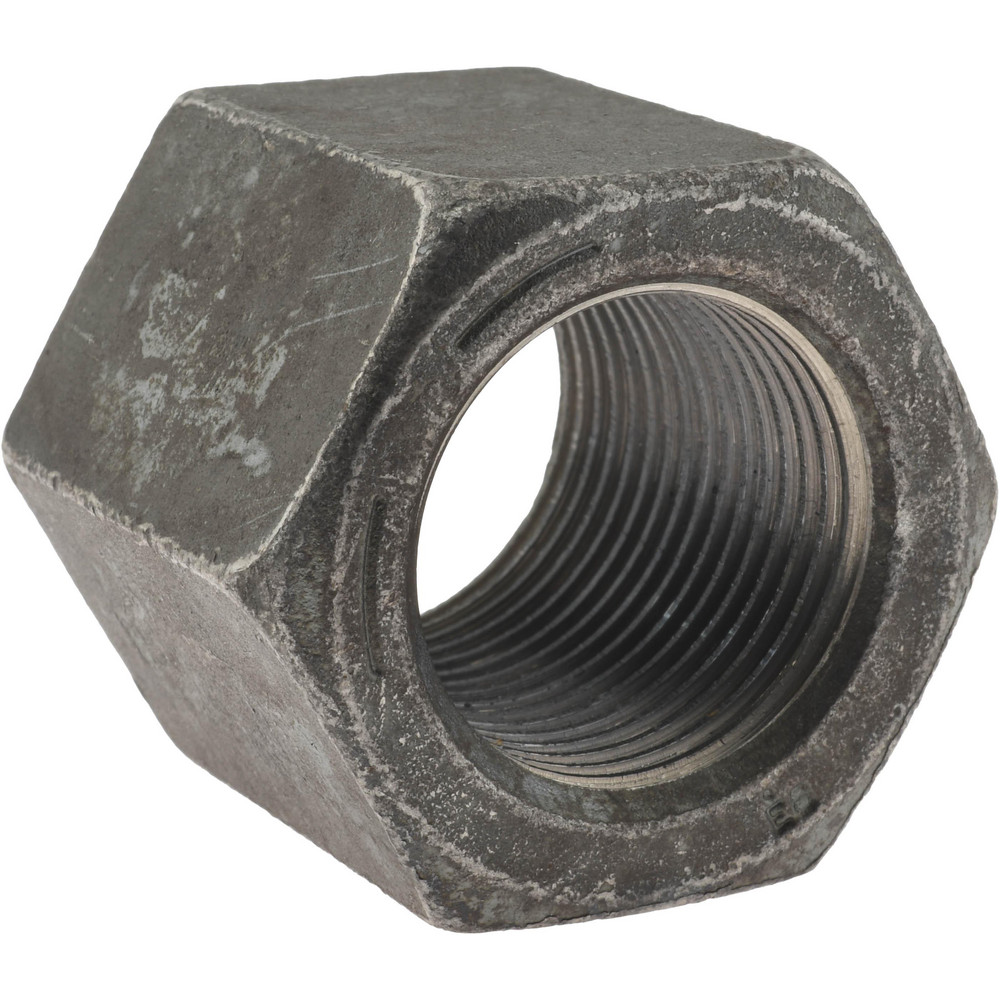 Value Collection - High Hex Nut: 1-1/8-12, Grade 8 Steel, Bright ...