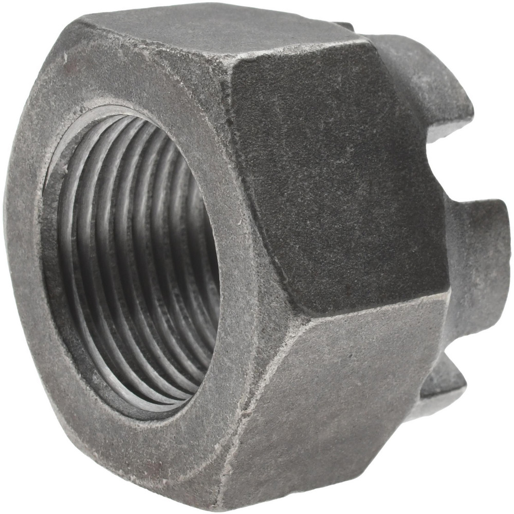 Value Collection - Castle Lock Nut: 1-1/8-12, Grade 5 Steel, Bright ...