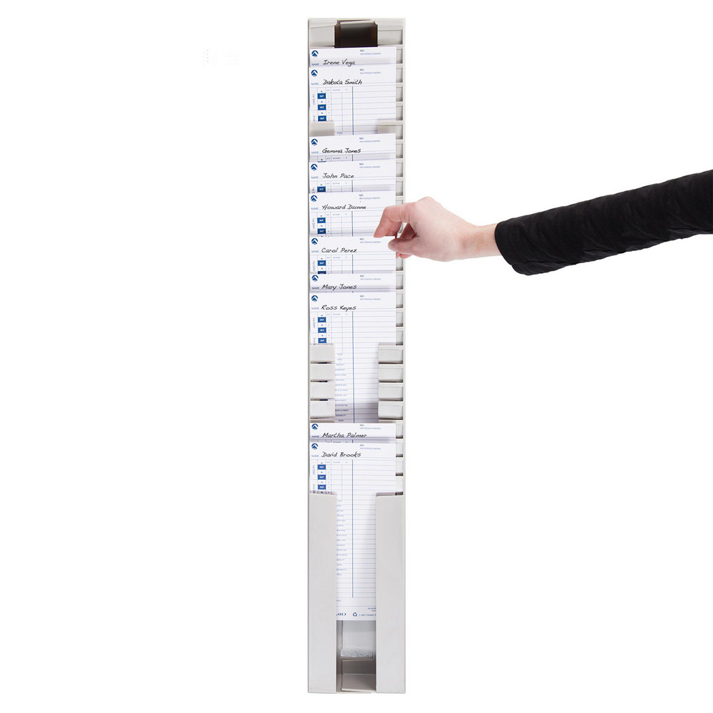 Pyramid - Adjustable Time Card Rack: 25 Pockets | MSC Direct