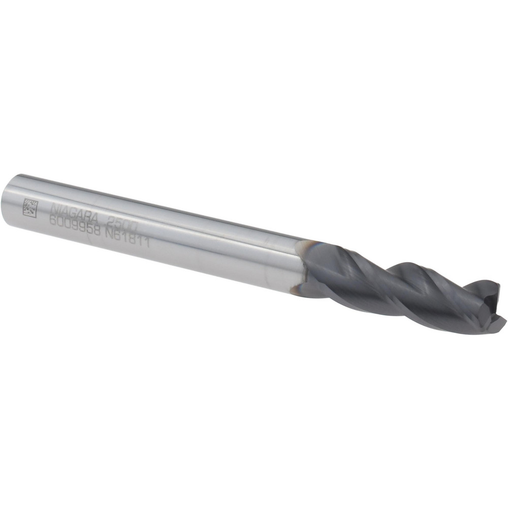 Niagara Cutter - Corner Radius End Mill: 1/4" Dia, 3/4" LOC, 0.0625 ...