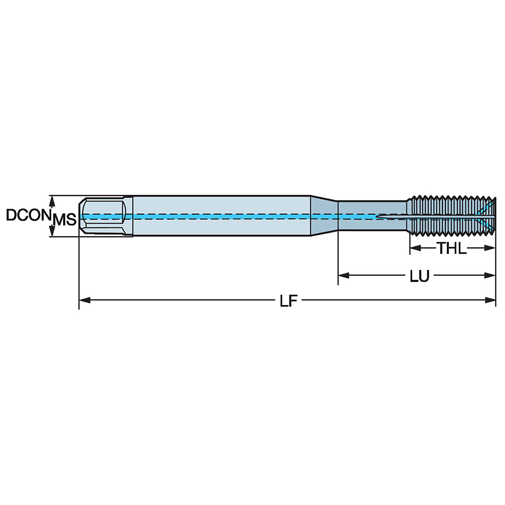 Sandvik Coromant - Thread Forming Tap: M8x1.25 Metric, 6HX Class of Fit ...