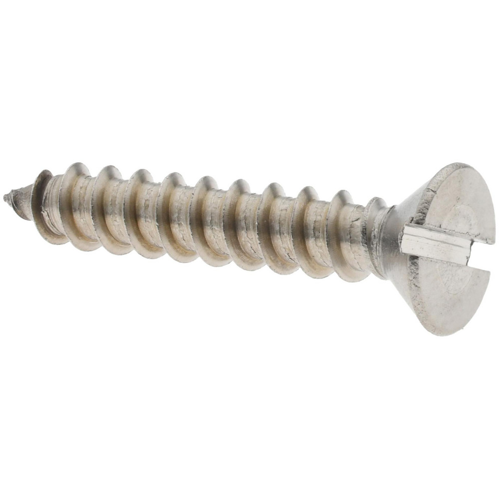 Value Collection - Sheet Metal Screw: #12, Flat Head, Slotted Drive, 1 ...