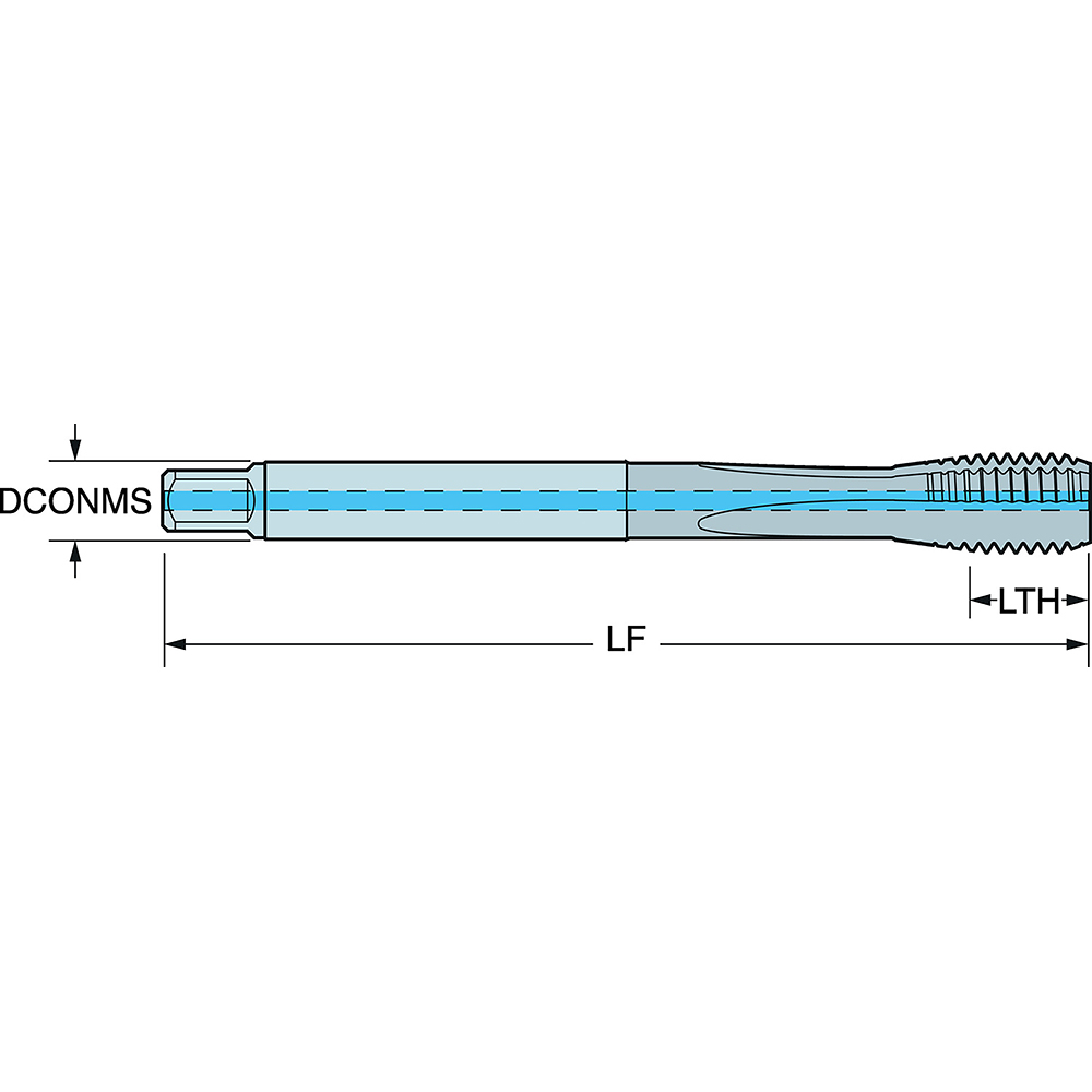 Sandvik Coromant - Straight Flute Tap: M16 M, 3 Flute, Bottoming ...