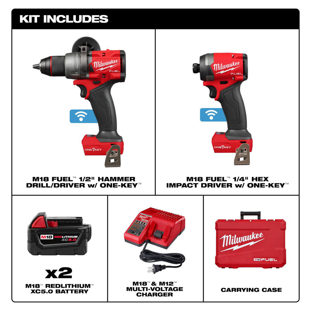 Milwaukee Tool - M18 FUEL™ 2-Tool Combo Kit w/ ONE-KEY™ | MSC Direct