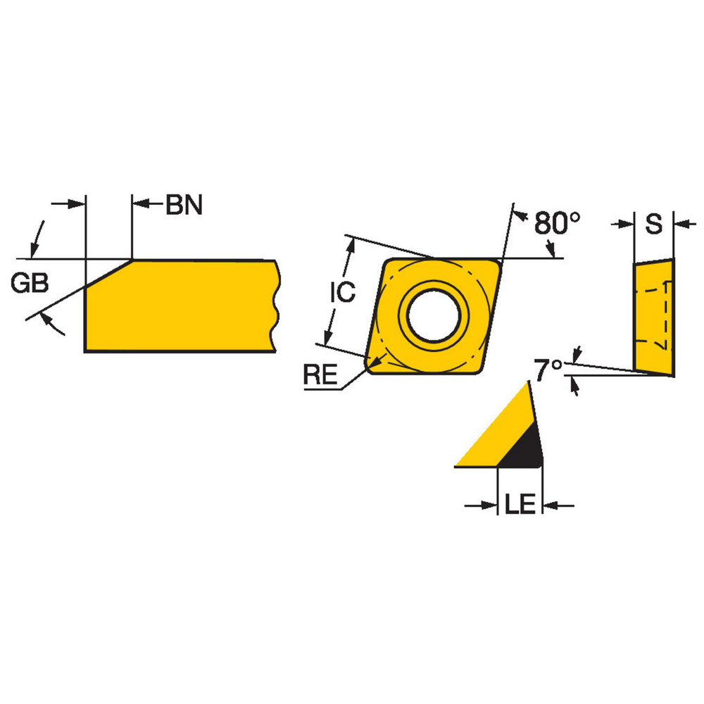 Sandvik Coromant - Turning Insert: CCGW060204S01520FWG, CBN | MSC Direct