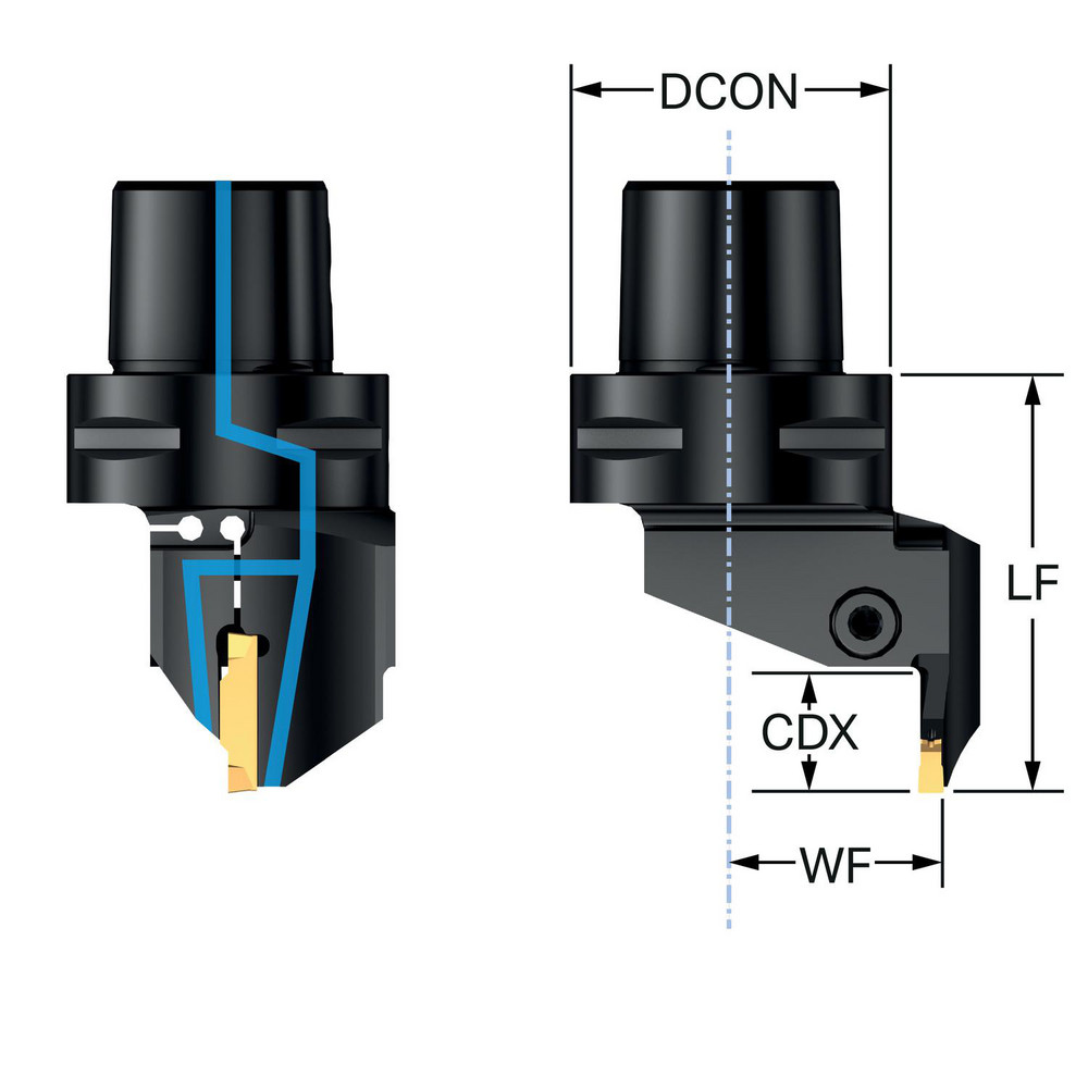 Sandvik Coromant - Modular Grooving Cutting Unit Heads: C6, 0.7087, 18. ...