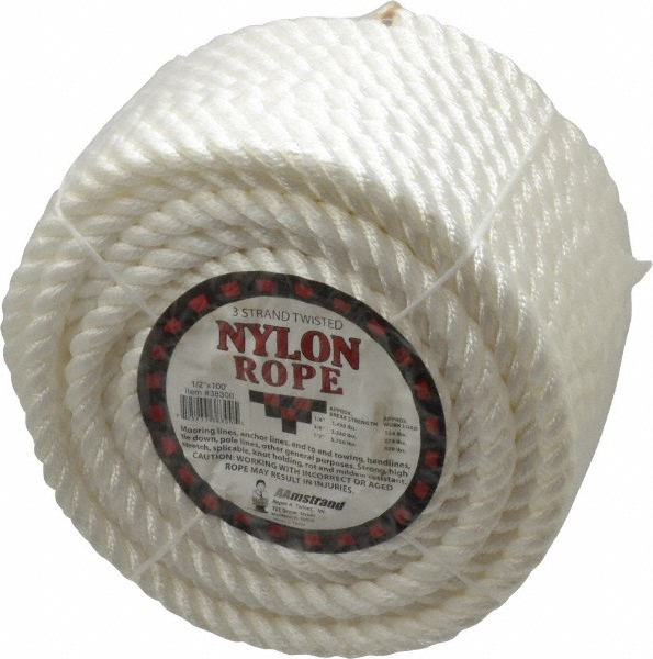 Value Collection - 100' Max Length Nylon Twisted Rope | MSC Direct