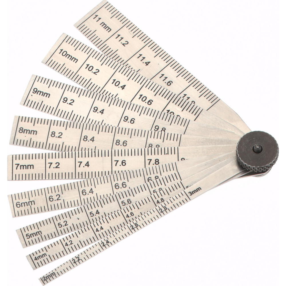 SPI - 2 to 12mm Measurement, 10 Leaf Taper Gage | MSC Direct