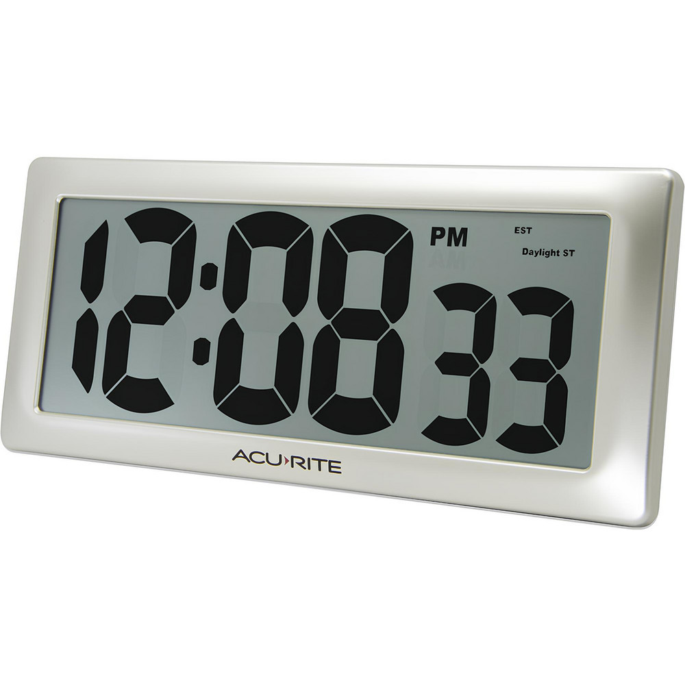 AcuRite - Clocks & Multi-Function Clocks: Type: Digital; Color: Silver ...