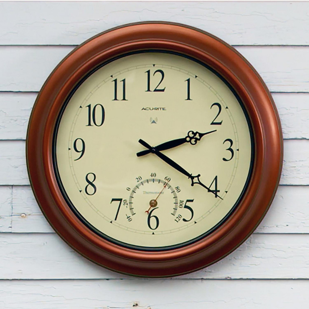AcuRite - Clocks & Multi-Function Clocks: Type: Analog; Color: Copper ...