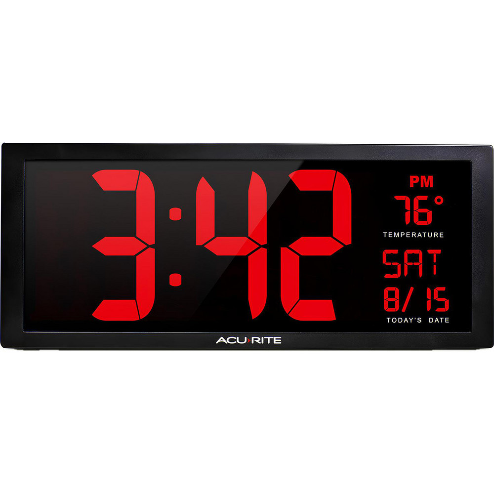 AcuRite - Clocks & Multi-Function Clocks: Type: Digital; Color: Red ...