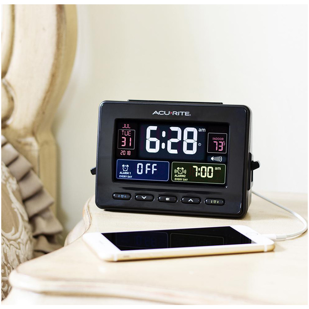 AcuRite - Clocks & Multi-Function Clocks: Type: Digital; Color: Black ...