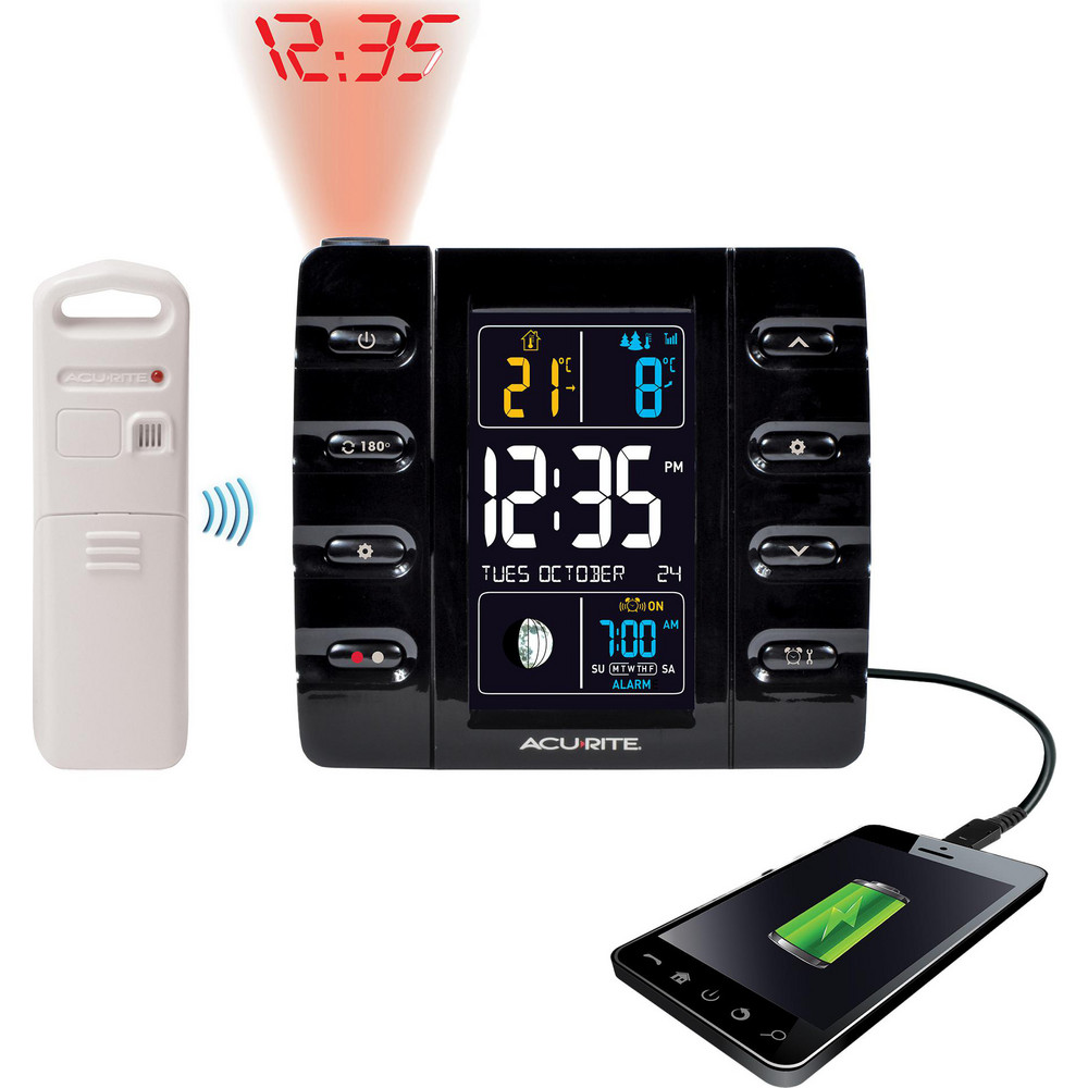 AcuRite - Clocks & Multi-Function Clocks: Type: Digital; Color: Black ...