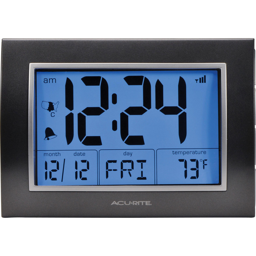AcuRite - Clocks & Multi-Function Clocks: Type: Digital; Color: Silver ...
