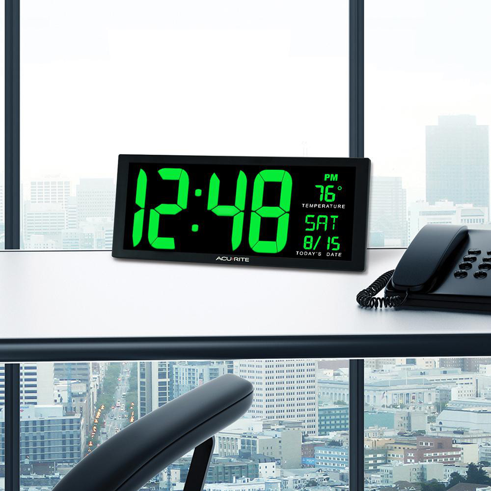 AcuRite - Clocks & Multi-Function Clocks: Type: Digital; Color: Black ...
