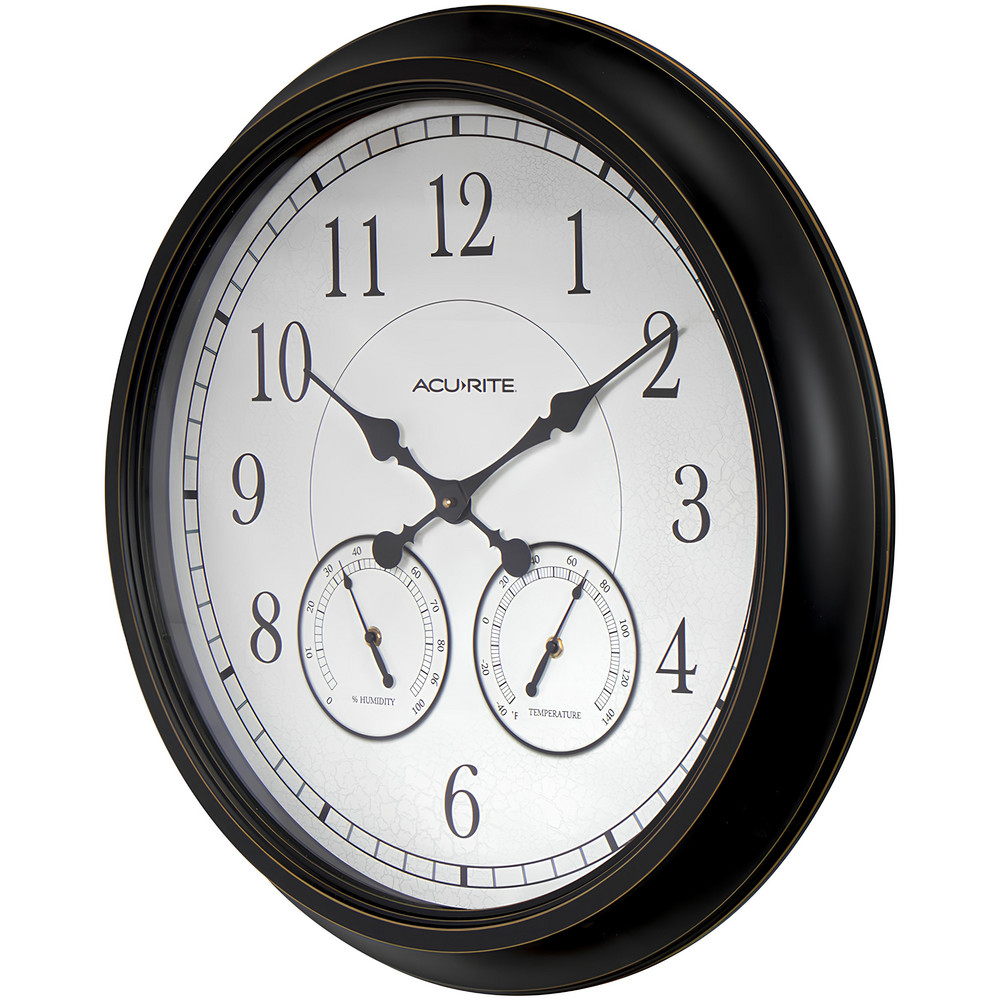 AcuRite - Clocks & Multi-Function Clocks: Type: Analog; Color: Black ...