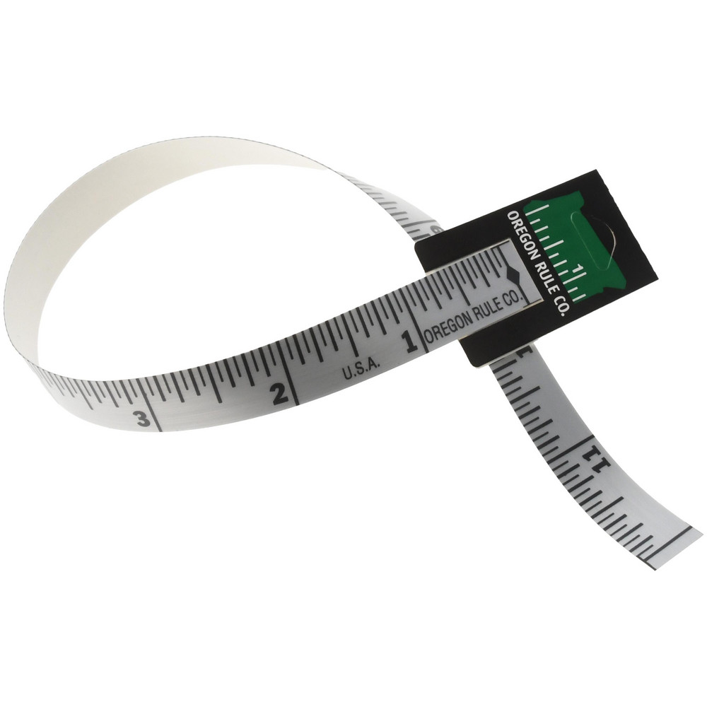 Made in USA - 1 Ft. Long x 1/2 Inch Wide, 1/16 Inch Graduation, Silver ...