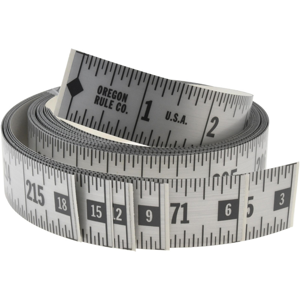 Made in USA - 18 Ft. Long x 1 Inch Wide, 1/16 Inch Graduation, Silver ...