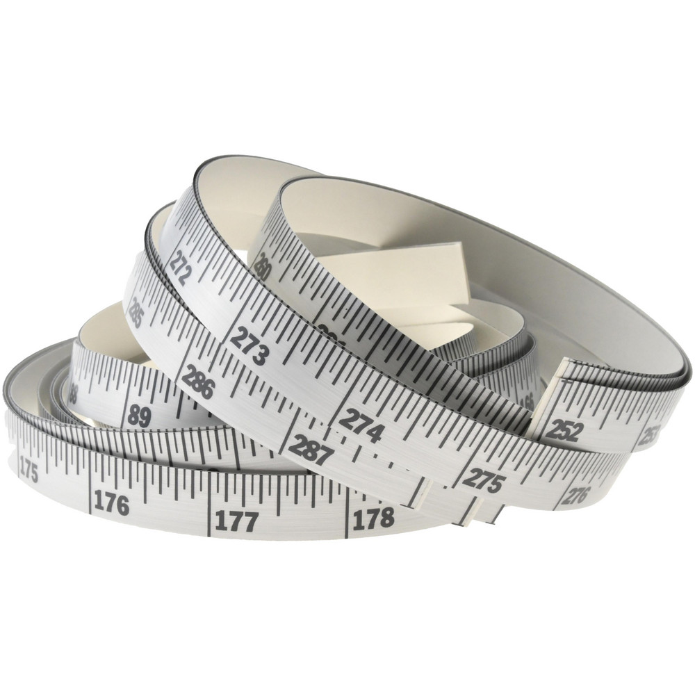 Made in USA - 24 Ft. Long x 1/2 Inch Wide, 1/16 Inch Graduation, Silver ...