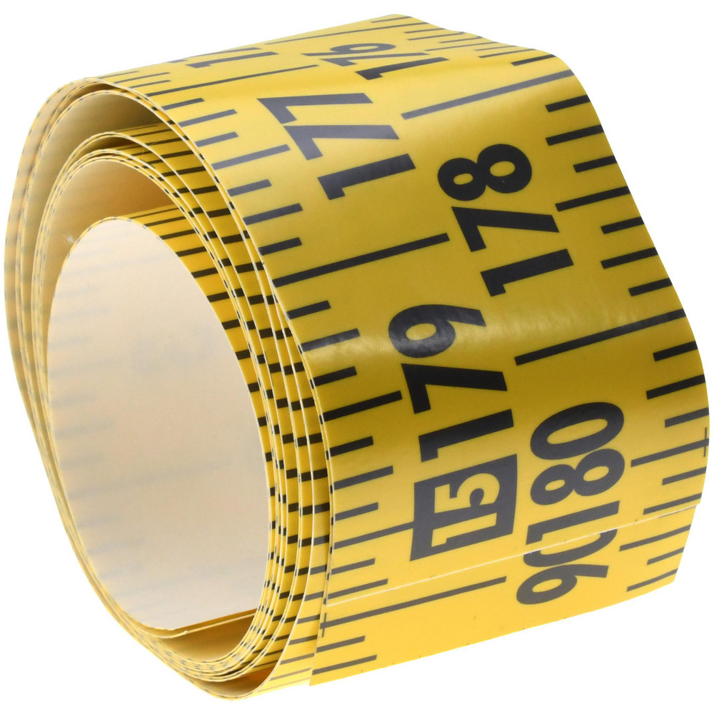 Made in USA - 15 Ft. Long x 3 Inch Wide, 1/4 Inch Graduation, Yellow ...