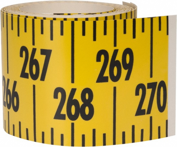 Made in USA - 22.5 Ft. Long x 3 Inch Wide, 1/4 Inch Graduation, Yellow ...