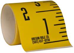 Made in USA - 6 Ft. Long x 3 Inch Wide, 1/4 Inch Graduation, Yellow ...