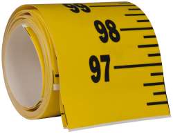 Made in USA - 12 Ft. Long x 3 Inch Wide, 1/4 Inch Graduation, Yellow ...