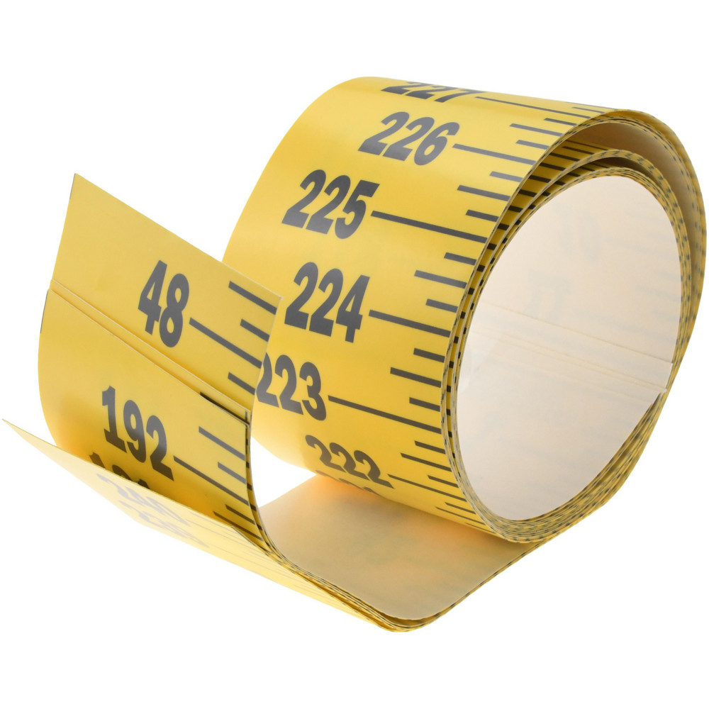 Made in USA - 20 Ft. Long x 3 Inch Wide, 1/4 Inch Graduation, Yellow ...