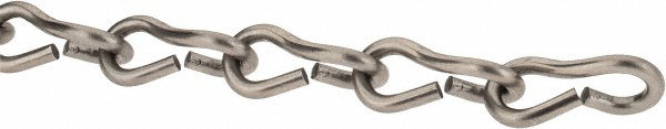 Value Collection - 0.105" Diam Stainless Steel Single Jack Chain ...
