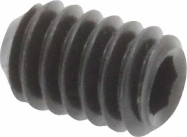 Unbrako - Set Screw: #8-32, 1/4" Overall Length, Cup Point, Alloy Steel ...