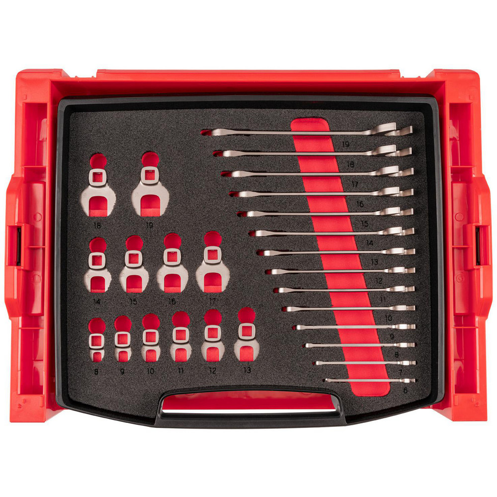 Tekton - Crowfoot Wrench Set: 26 Pc, 6 to 19 mm Wrench, Metric | MSC Direct