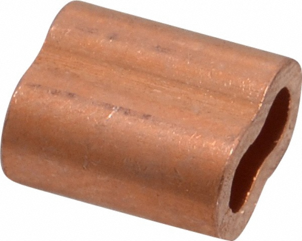 Value Collection - Wire Rope Compression Sleeve: 3/32" Rope Dia, Copper ...