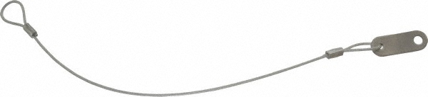 Value Collection - 12" Long, Steel Cable Loop & Tab with Hole End ...