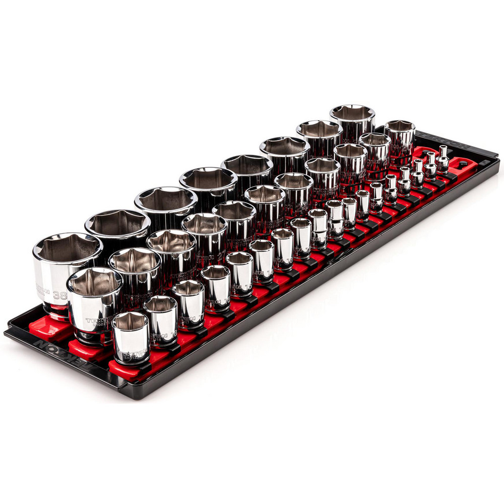 Tekton - Socket Set: Socket Set, 37 Pc, 1/4 in, 3/8 in & 1/2 in" Drive ...