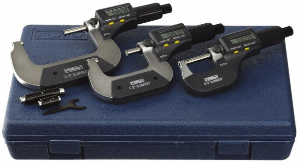 Fowler - 0 to 3" Range, 0.001mm Resolution, IP54, Electronic Outside ...