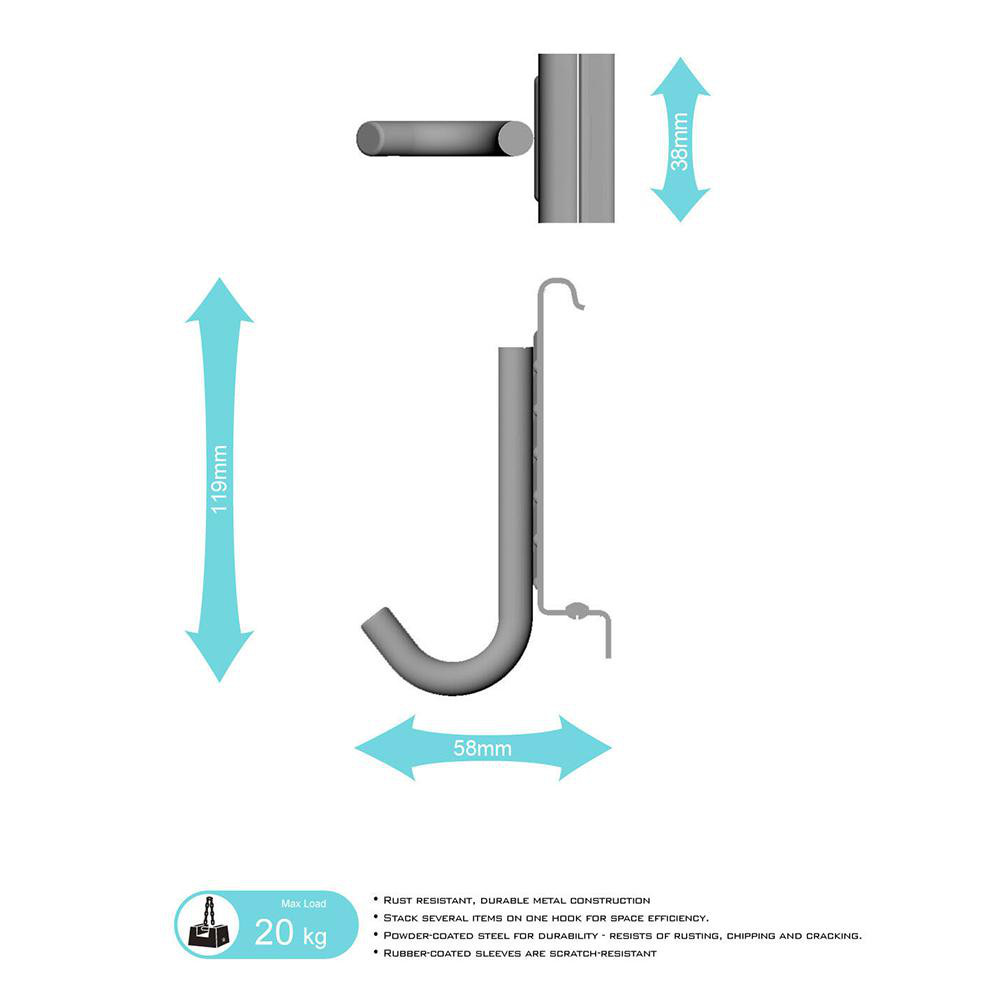 Onward - Storage Hooks: Mount Type: Slatwall; Material: Metal, Rubber ...