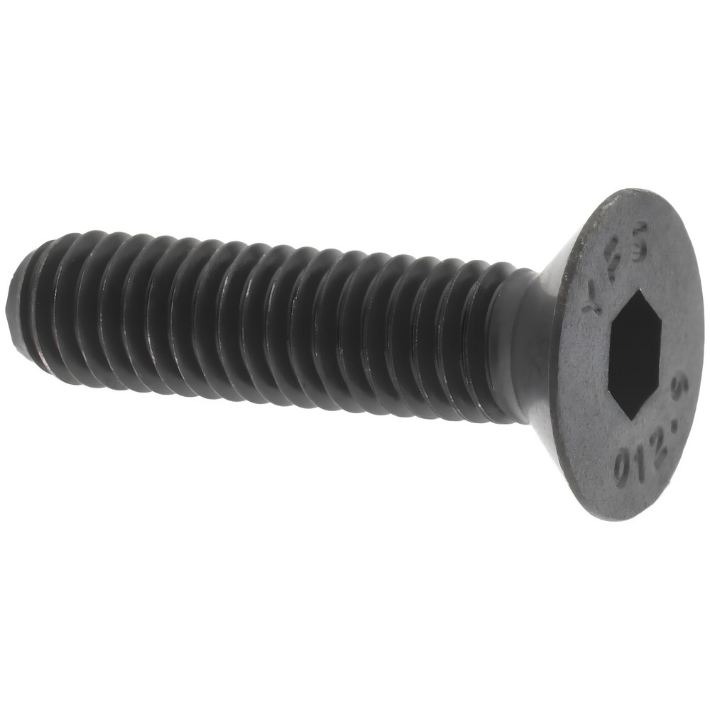 Flat Socket Cap Screw: Grade 12.9 Alloy Steel, Black Oxide Finish - Hex Socket, 90 ° Flat Head ...