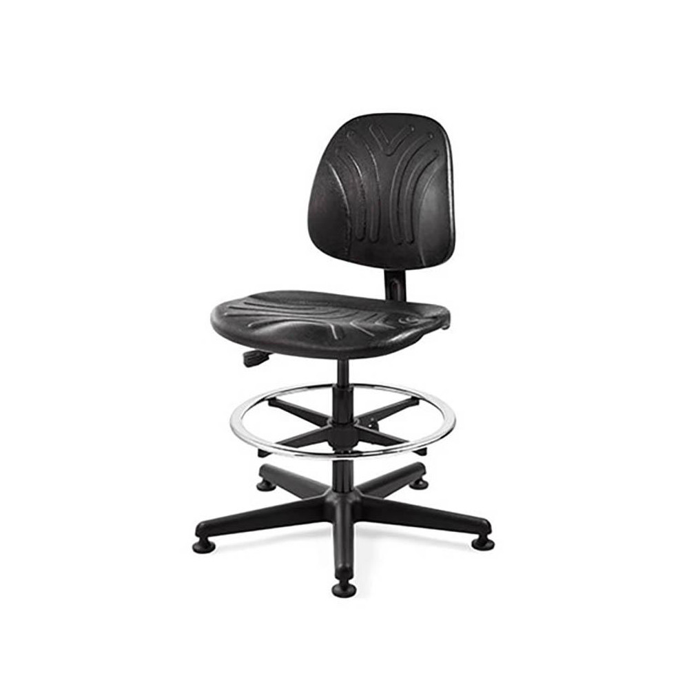 Bevco - Task Chair: Polyurethane, 21 to 31" Seat Height, Black ...
