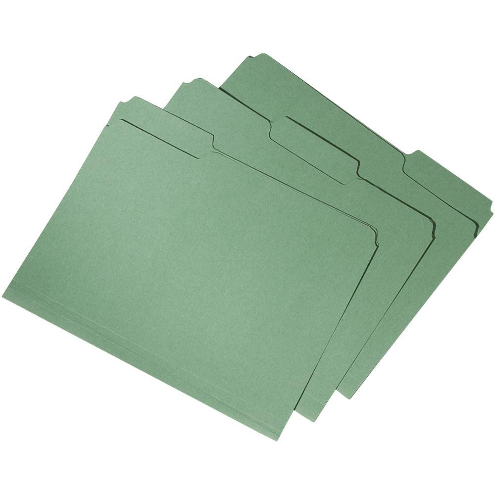 AbilityOne - BRT GREEN LTR 100/PK DBL PLY FILE FOLDER | MSC Direct