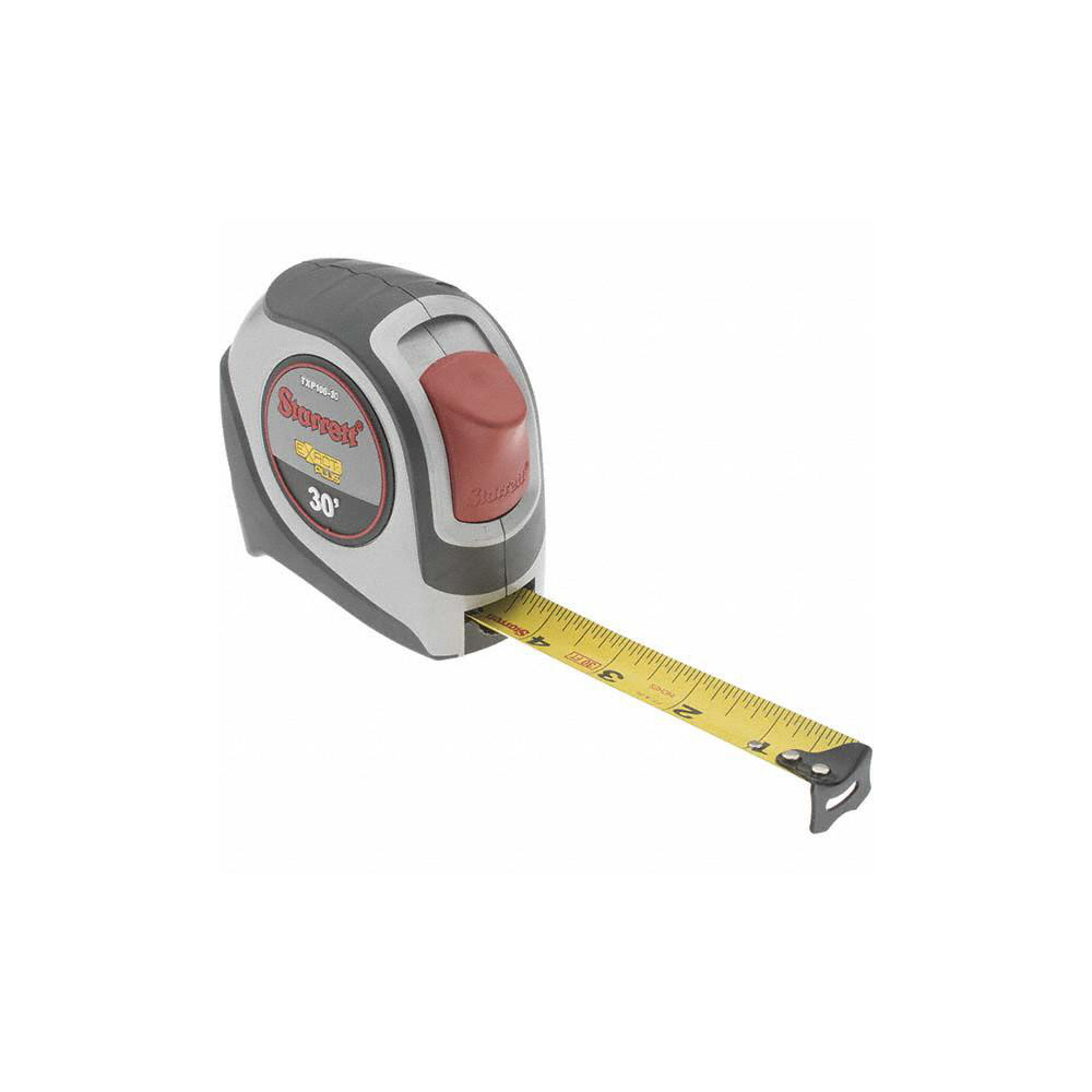 Starrett - Tape Measure: 30' Long, 1-1/16" Width, Yellow Blade | MSC Direct