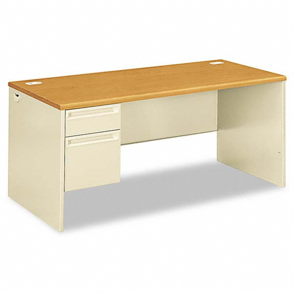 Hon - Office Desks; Type: Single Pedestal w/Left Hand Return ; Center ...