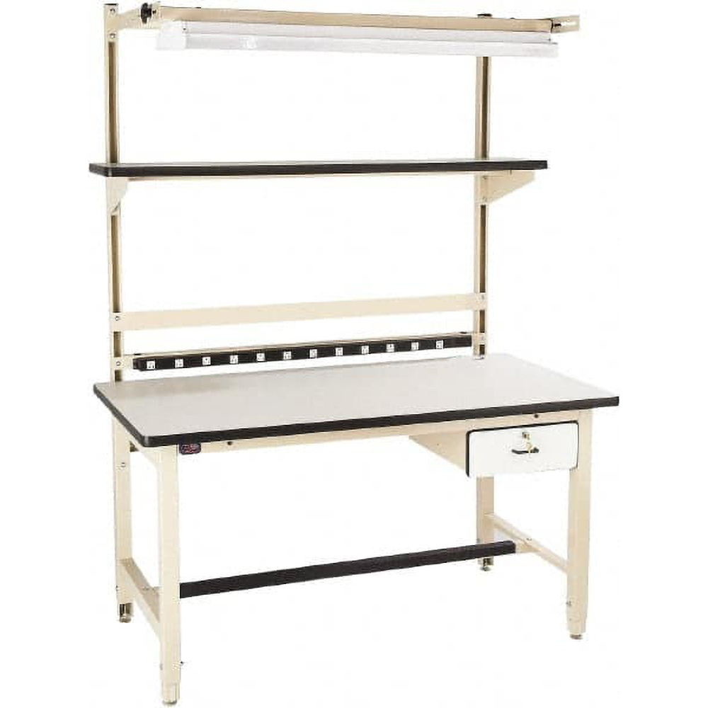 Proline - Work Bench: 60" Wide, 30" Deep, 30 to 36" High, Painted, ESD ...