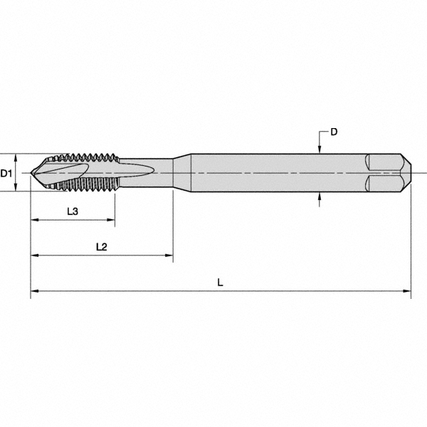 Kennametal - 1/4-28 UNJF 3B 3 Flute Oxide Finish Vanadium High Speed ...