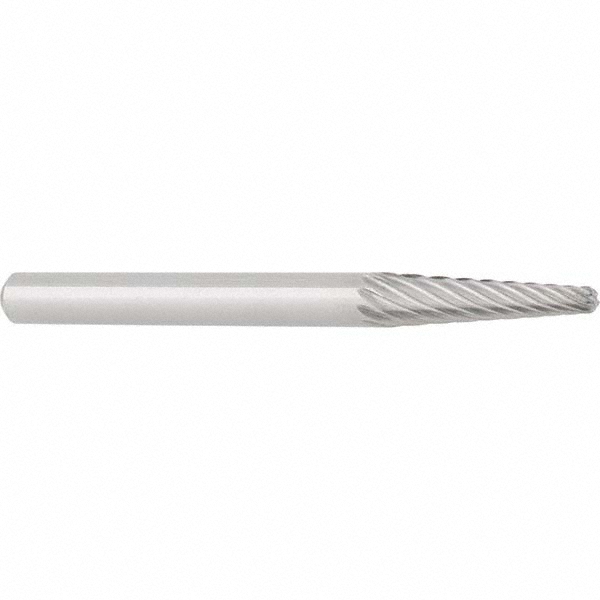 OSG - 1/8" Cut Diam, 1/8" Shank Diam, 8° Carbide Fluted Taper Burr ...
