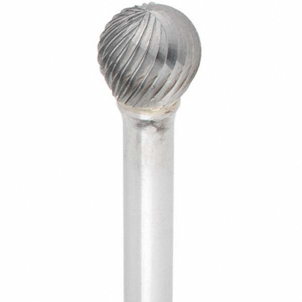 OSG - SD-5L6, 1/2" Cut Diam, 1/4" Shank Diam, Carbide Fluted Ball Burr ...