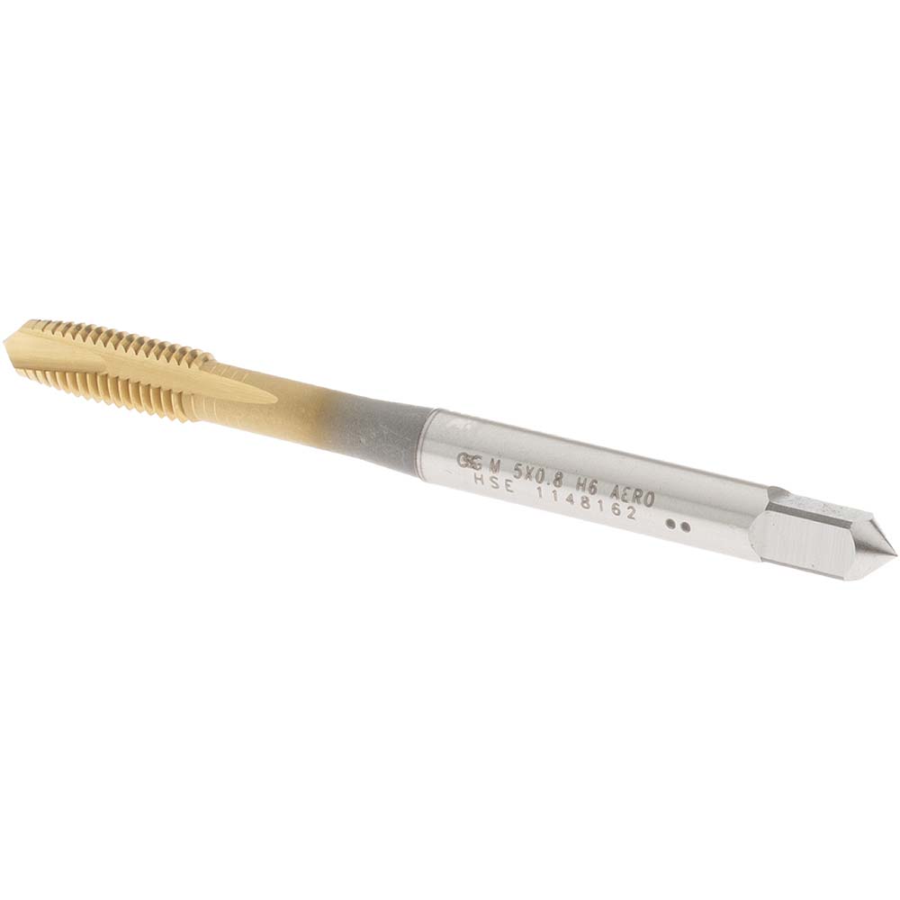 OSG - Spiral Point Tap: M5x0.8 Metric, 3 Flutes, Plug Chamfer, HSS-E-PM ...