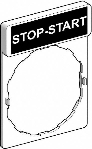 Square D - Rectangular, Legend Plate - Start-Stop | MSC Direct