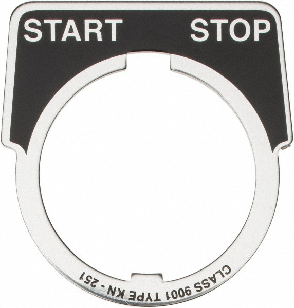 Square D - Metal Legend Plate - Start-Stop | MSC Direct